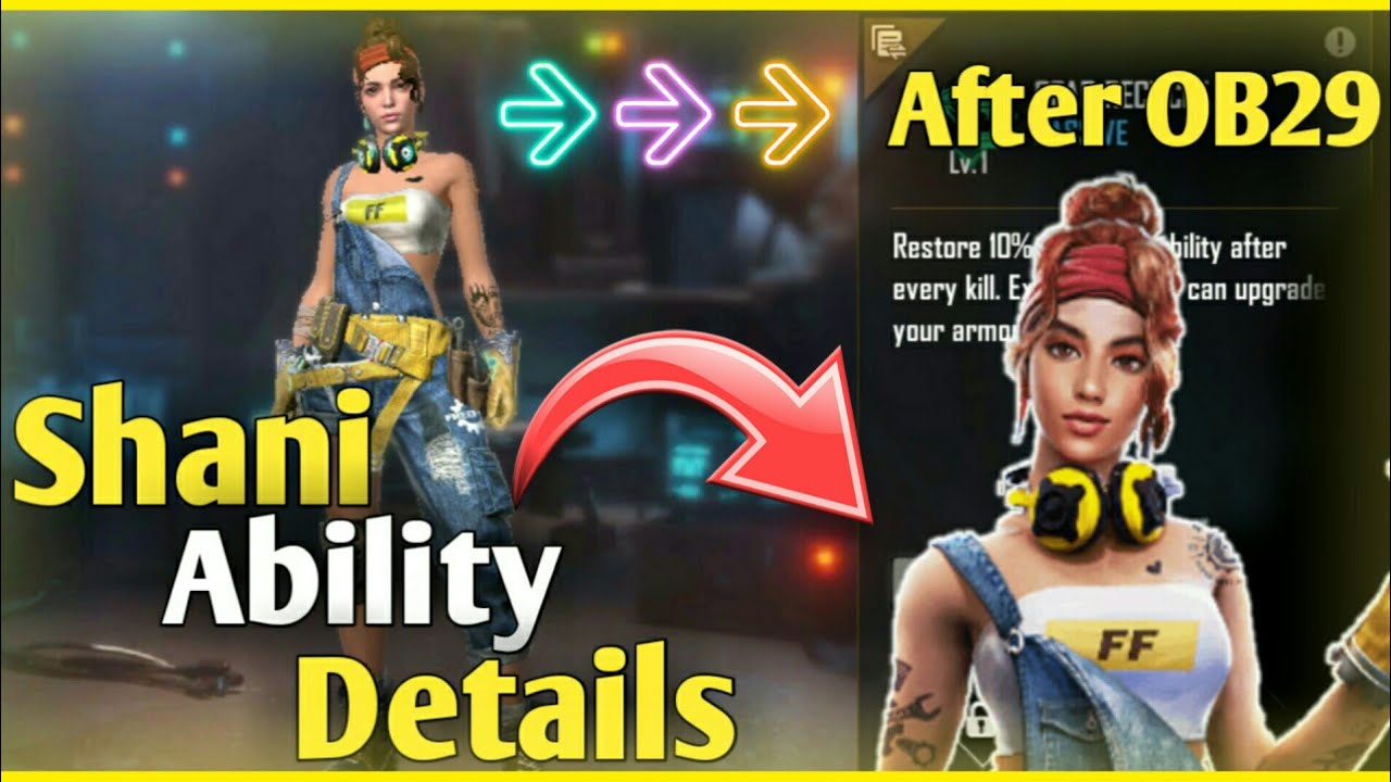 Shani Ability in Free Fire | Shani Ability After OB29 Update | Free ...