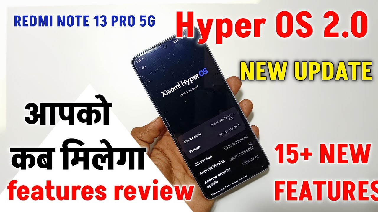 redmi note 13 pro 5G hyper OS 2.0 new features review how to enable 15 ...
