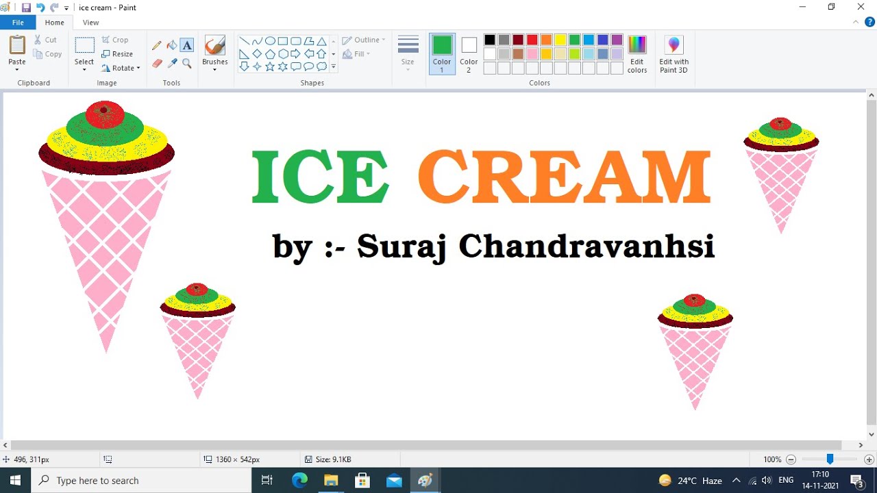 MS PAINT ICE CREAM VIDEO PART 13 - YouTube