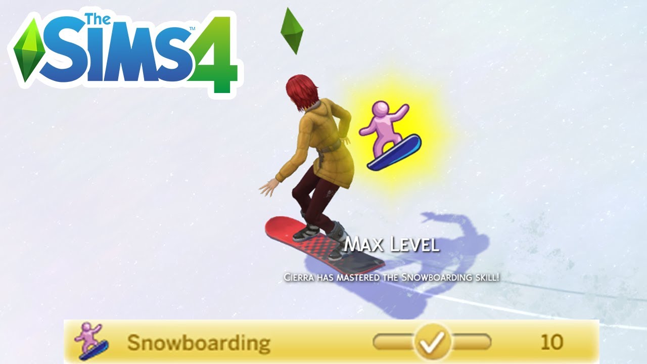 How To Level Up/Max Snowboarding Skill (Cheat) - The Sims 4 - YouTube