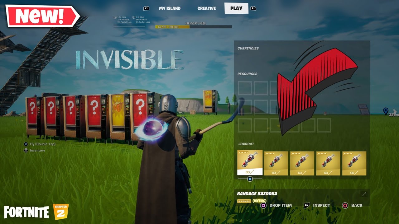 Fortnite Creative New Glitches How to Get Mythic Bandage Bazooka ...