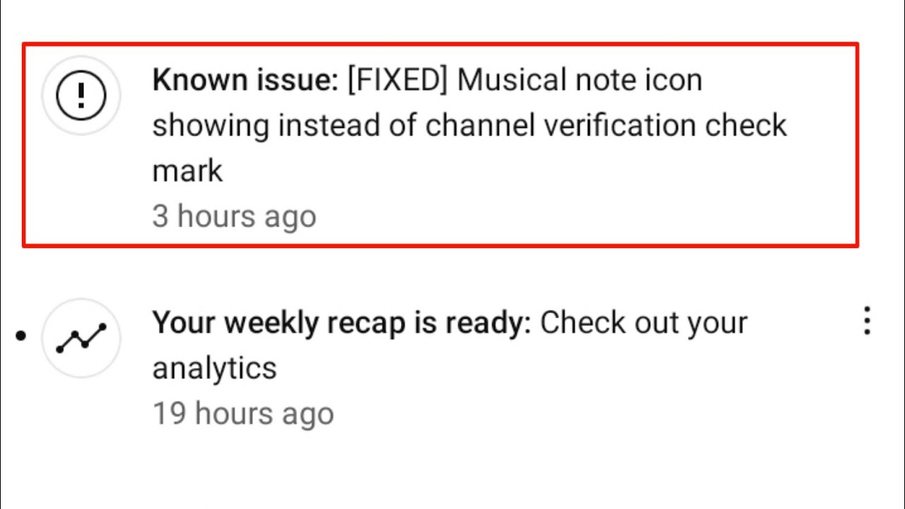 [FIXED] Musical note icon showing instead of channel verification check ...