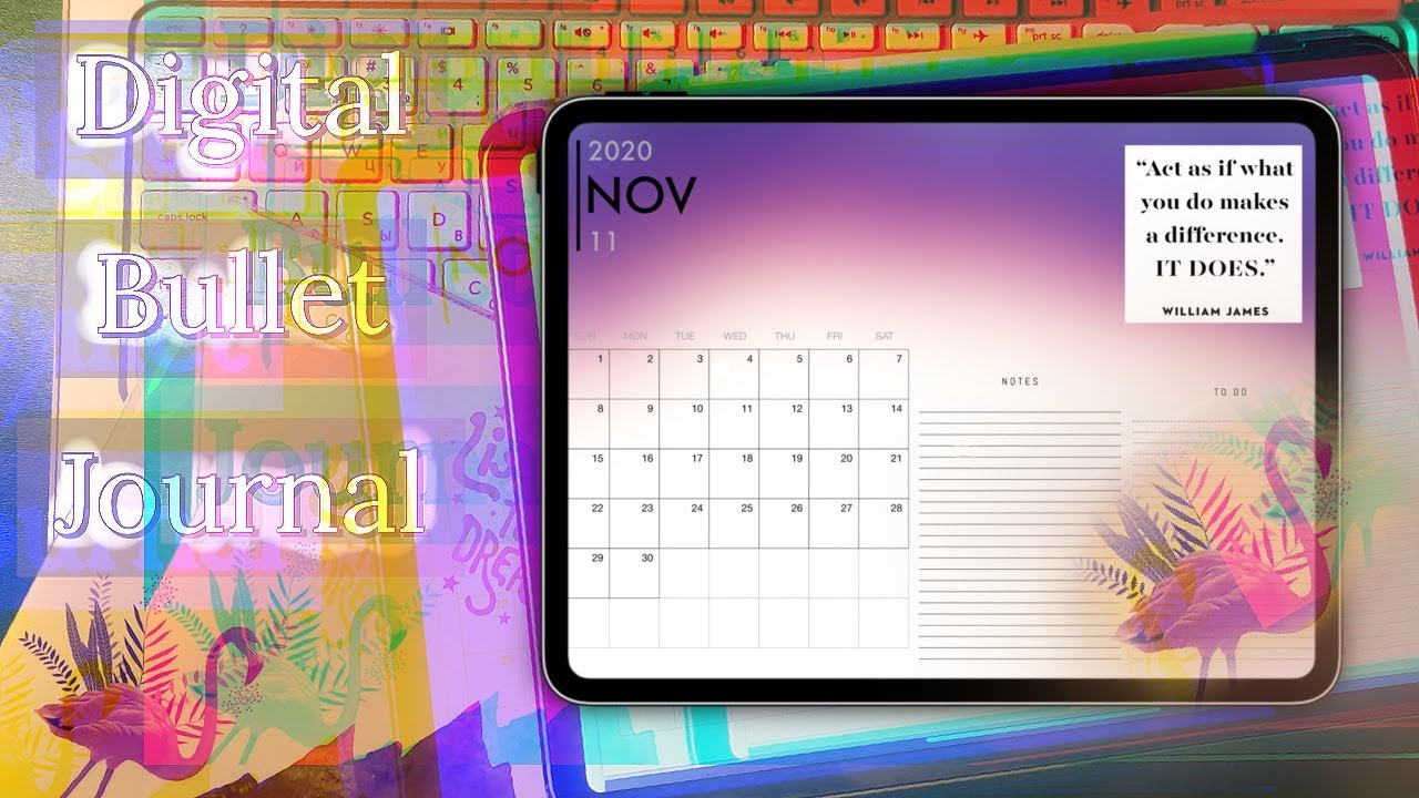 November DIGITAL Bullet Journal ♦ Plan with me (2020) ♦ Zinnia app ...