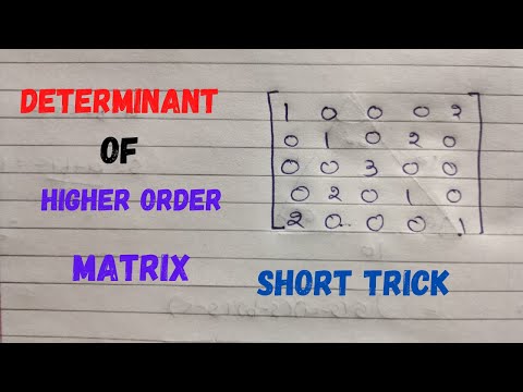 Determinant of higher order matrix ! very easy method ! determinant ...