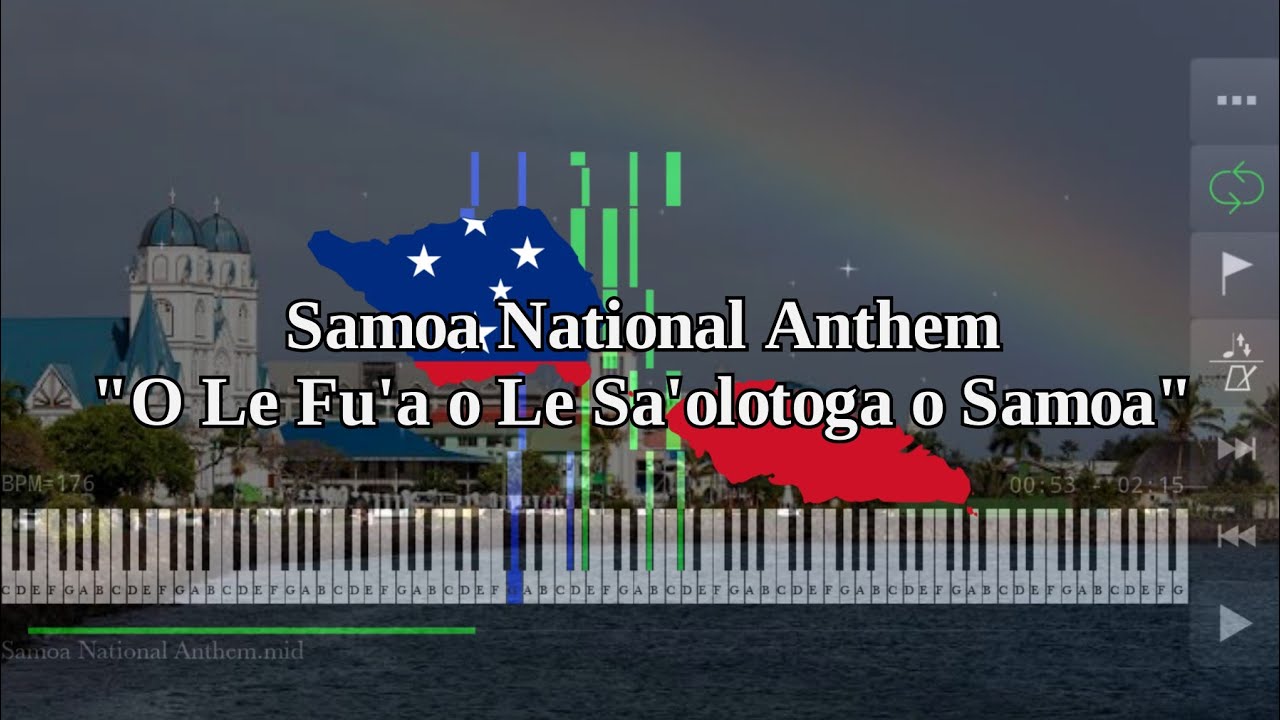 Samoa National Anthem | The Banner of Freedom, O Le Fu'a o Le Sa ...