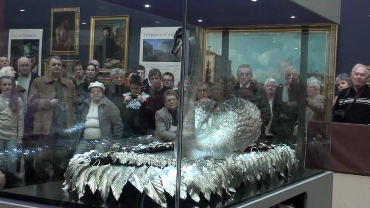 Silver Swan at Bowes Museum uk - YouTube