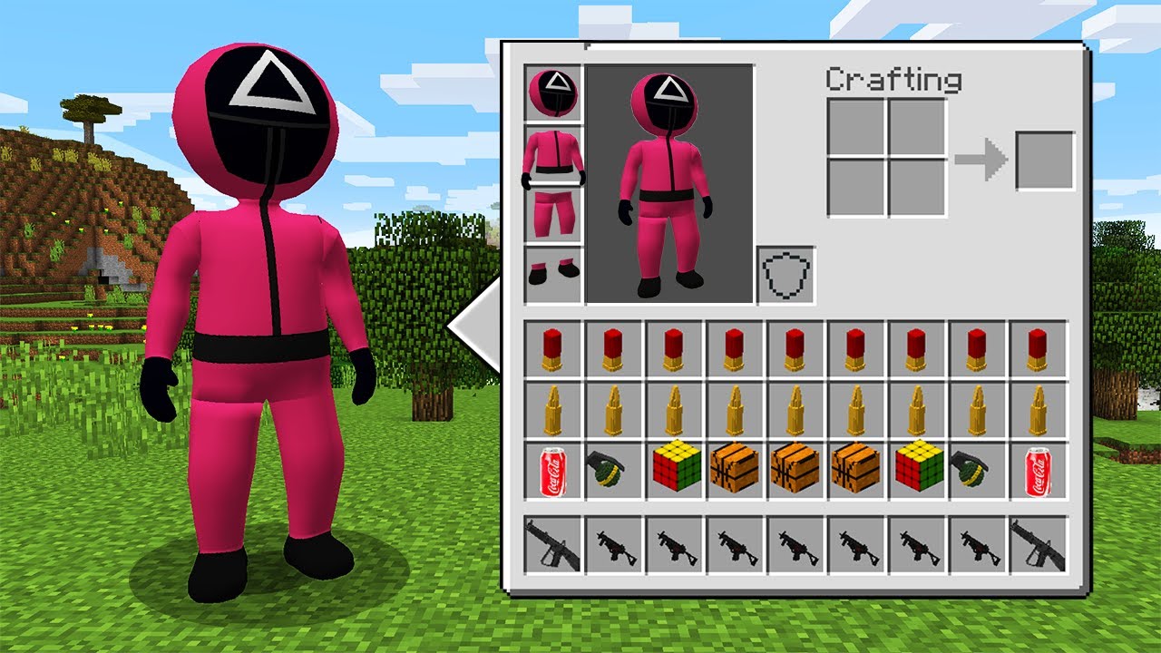REALISTIC SQUID GAME SOLDIER Inventory Shop in MINECRAFT! Gameplay ...