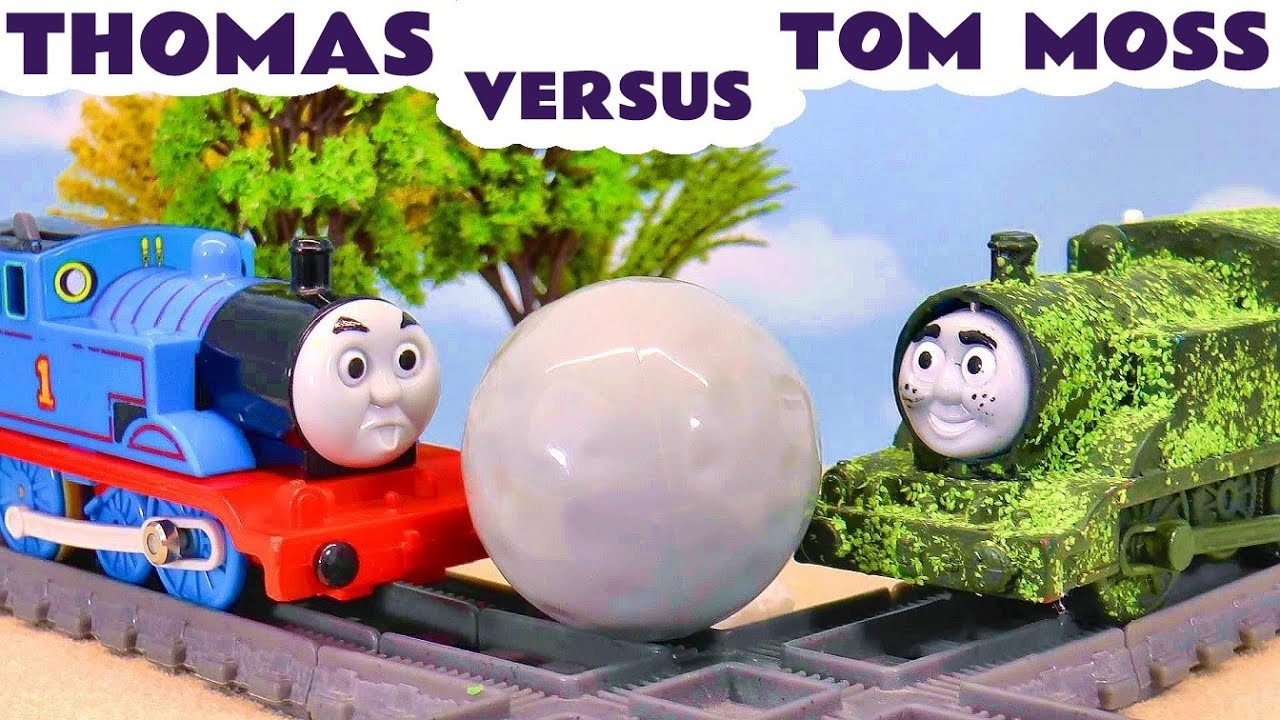 Thomas Versus Tom Moss Toy Train Story With The Funlings - YouTube