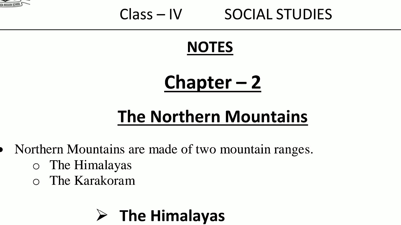 Class 4 Social Studies Chapter 2 The Northern Mountains YouTube class-4-social-studies-chapter-2-the-northern-mountains-youtube