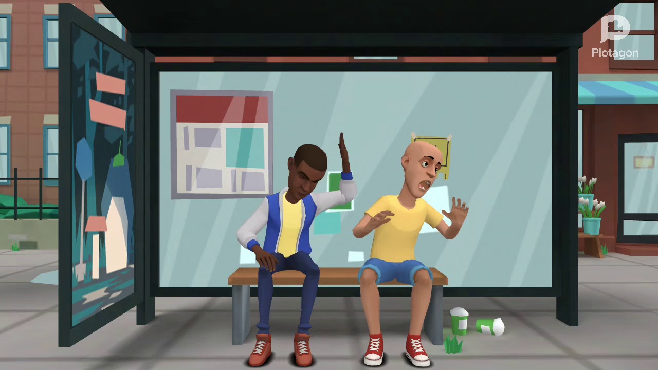 Scott hits caillou and gets grounded - YouTube