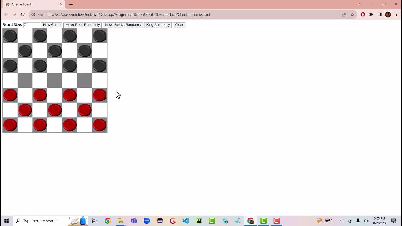 Checkers Project - YouTube