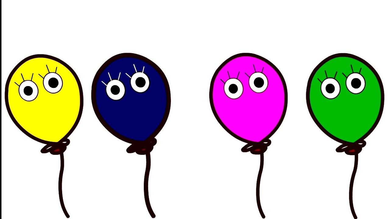 Learn Colour With Surprise Balloon Cartoon Video For Kids | Balloon ...