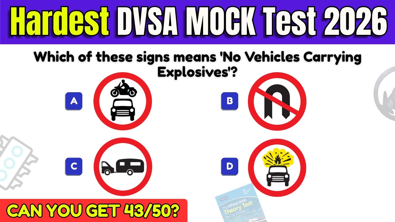 Theory Test 2026 UK | Full DVSA Mock Driving Theory Test (UPDATED ...