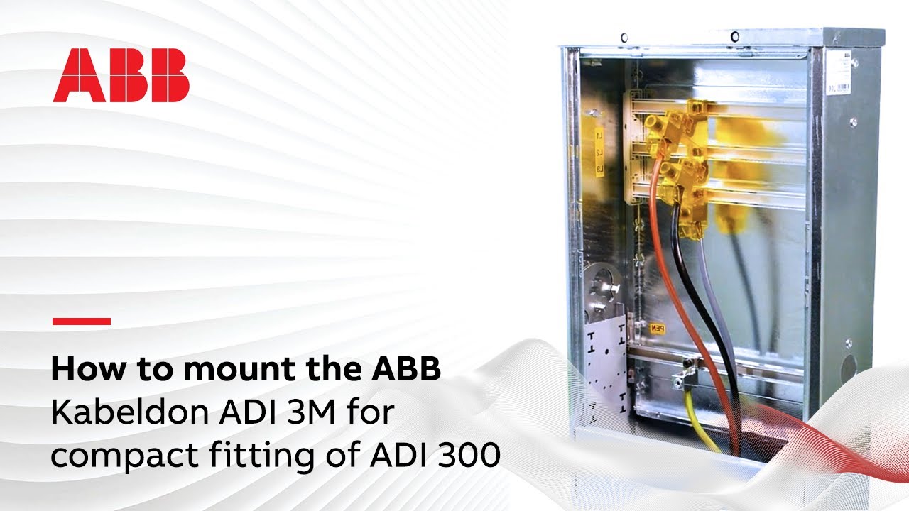 How to mount the ABB Kabeldon ADI 3M for compact fitting of ADI 300 ...