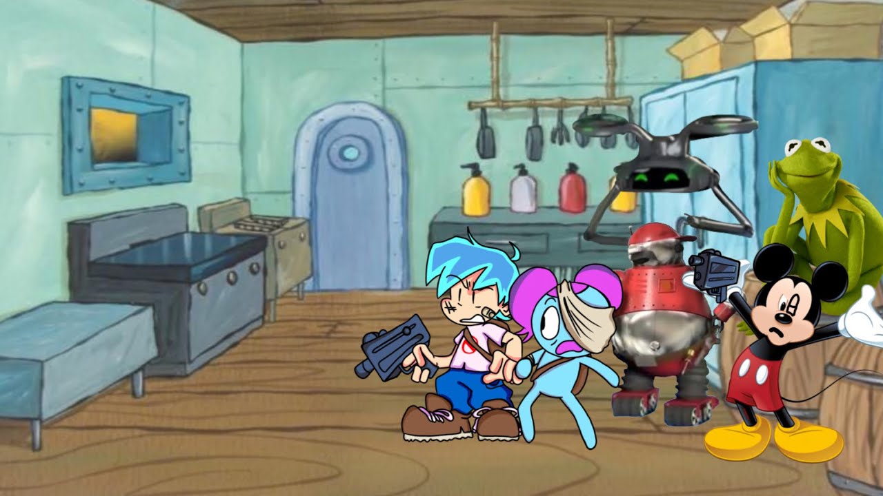 Mickey and Roger Pibby fnf concept week sponge finale - YouTube