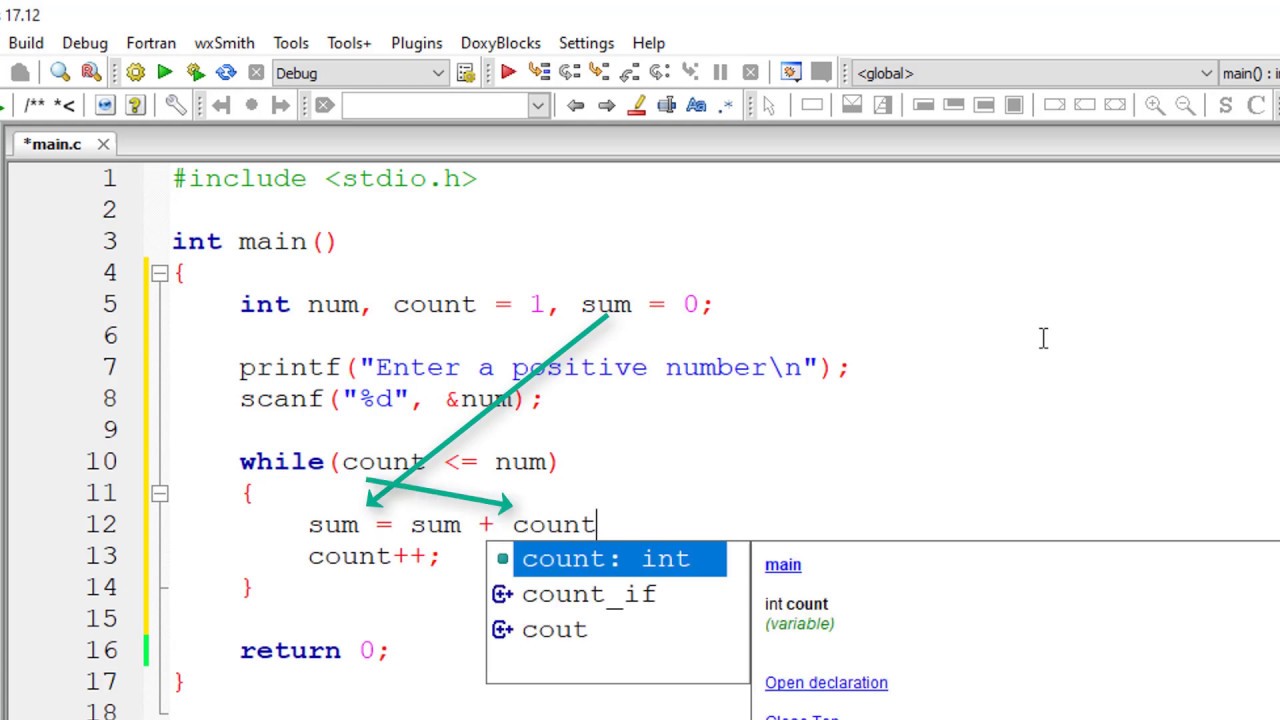 C Program To Calculate The Sum Of Natural Numbers From 1 To N YouTube