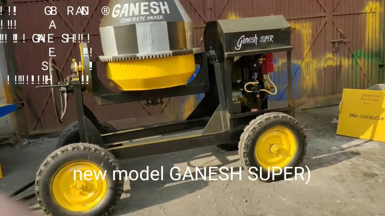 Concrete Mixture Machine New Model (GANESH SUPER) - YouTube