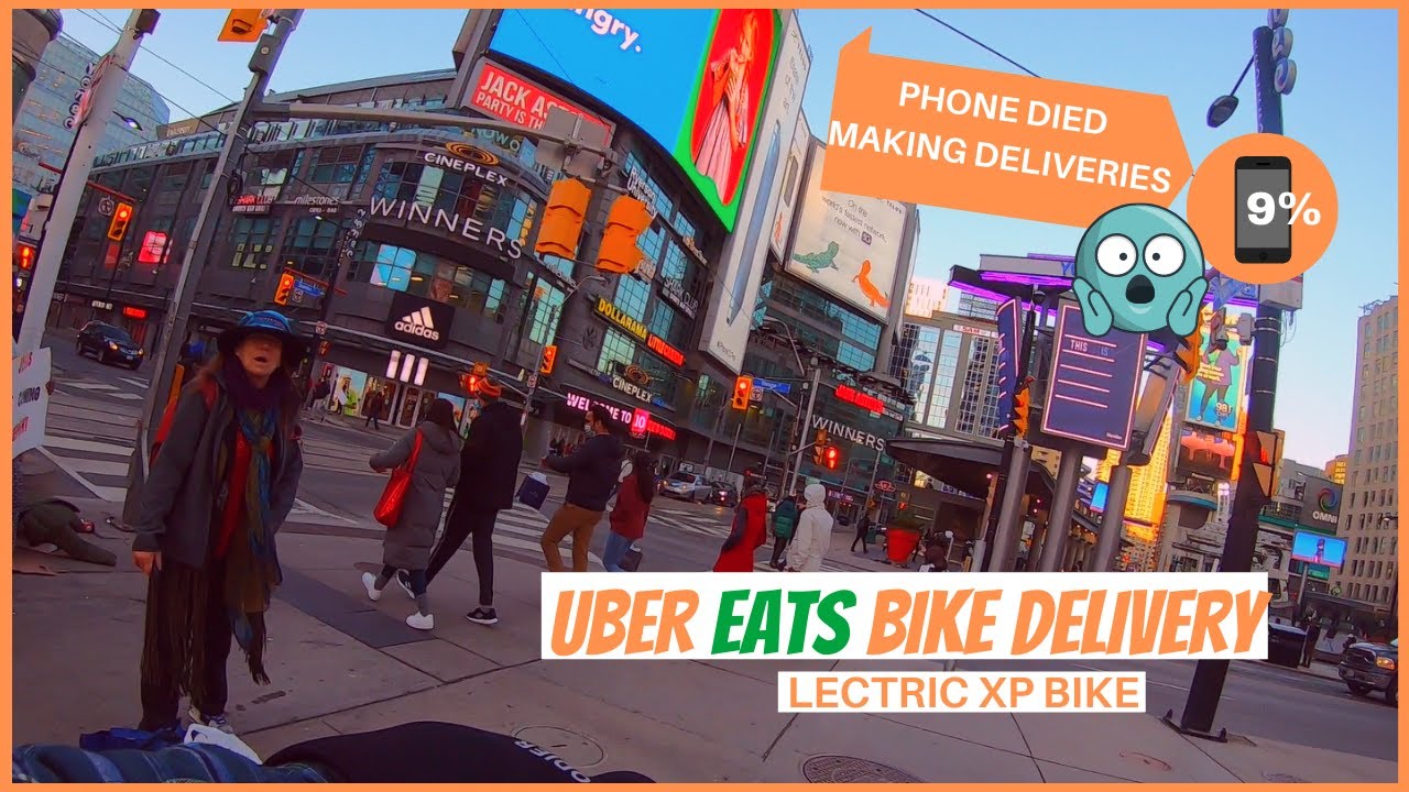 UBER EATS Bike Delivery Challenge To Deliver On Time Phone Battery 9% # ...