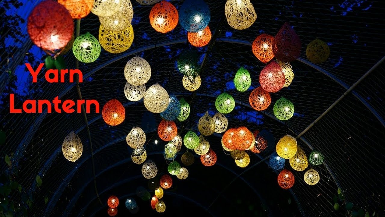 HOW TO MAKE YARN LANTERN FOR CHRISTMAS TREE ORNAMENTS | CHRISTMAS ...