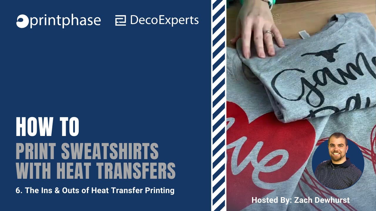 How to Print Hooded Sweatshirts with Heat Transfers - YouTube