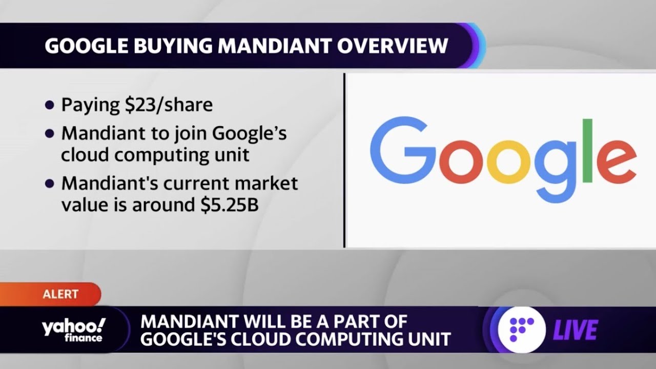 Google to buy cybersecurity firm Mandiant for $5.4 billion - YouTube