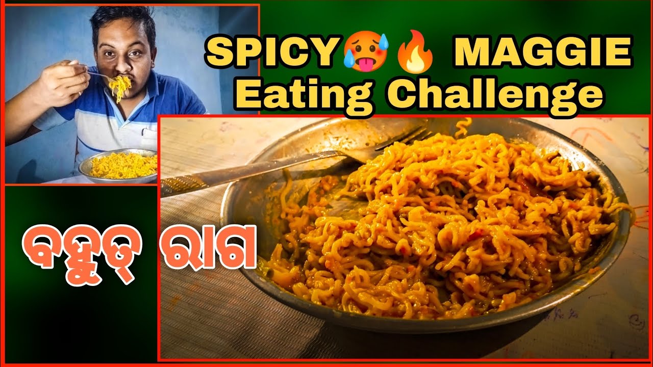 Maggie Eating Challenge 🥵| Street food| testy and spicy 🔥#maggi ...