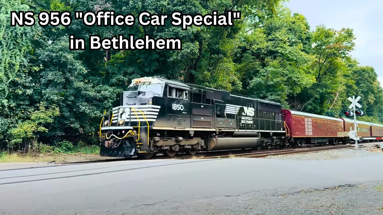 NS 956 "Office Car Special" in Bethlehem | October 2, 2024 - YouTube