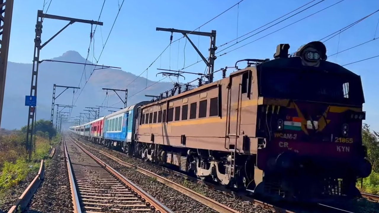 SINCE 27 DECEMBER 1991 FRIDAY WCAM 2 LOCOMOTIVE HAUL PUNE MUMBAI ...