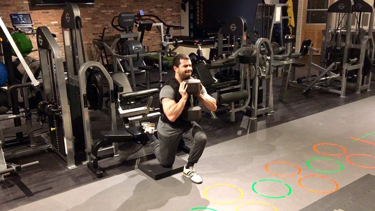 Goblet Bulgarian Split Squat/Squat Combo - YouTube