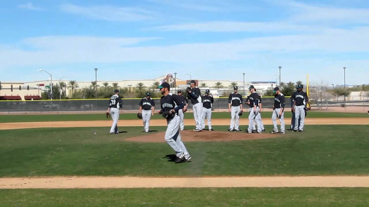 Mariners Pitchers Fielding Practice (Feb. 21, 2011) - YouTube