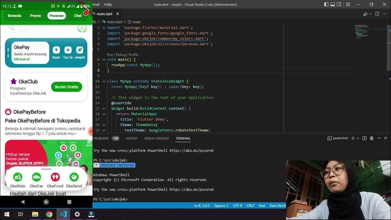 MEMBUAT UI GOJEK DENGAN FLUTTER - YouTube