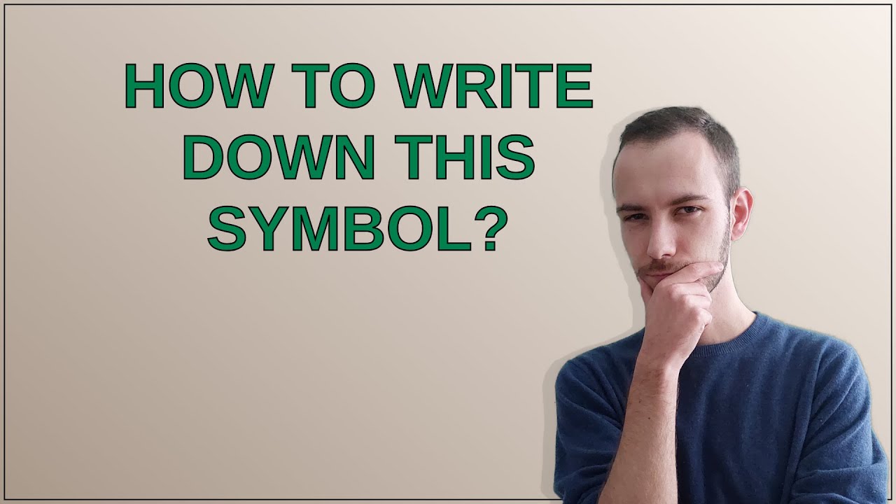Tex: How to write down this symbol? - YouTube