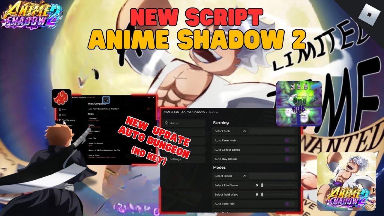 SCRIPT ANIME SHADOW 2 - VỚI OMG HUB (AUTO FARM , TP , RAID , UNITS ...
