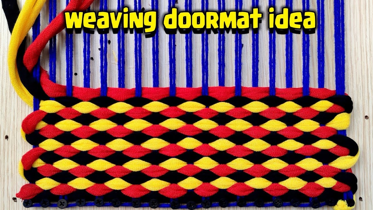 weaving doormat tutorial , paydan banane ka tarika, doormat making at ...