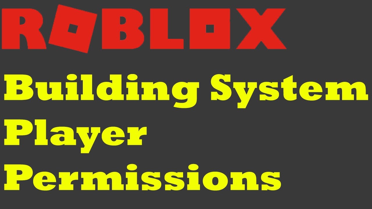 Roblox Advanced Building System Version 1.0 - YouTube