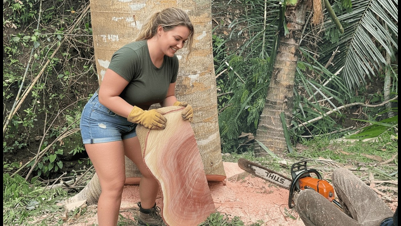 LONG PROCESS, EPIC RESULT! MASSIVE ALBASIA TREE FINALLY DOWN - YouTube