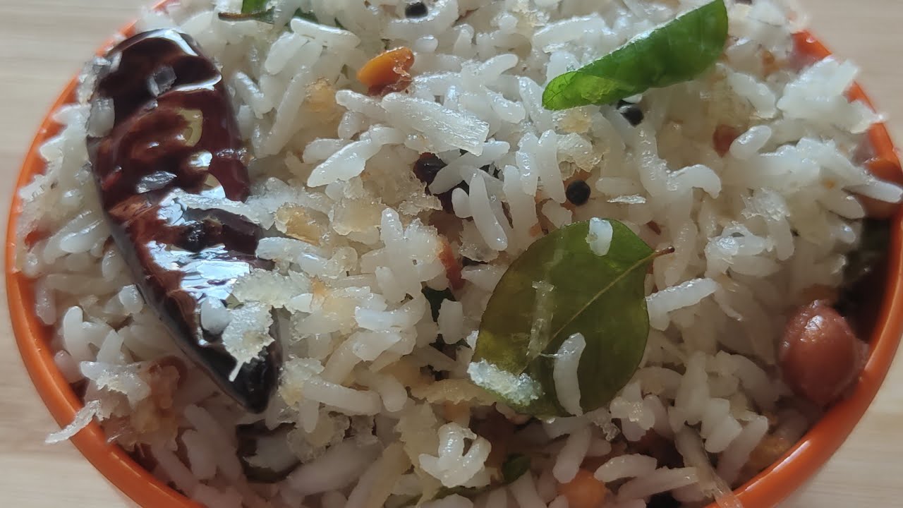 కొబ్బరి అన్నం😋 || ప్రసాదం కొబ్బరి అన్నం👌 ||coconut rice || simple ...