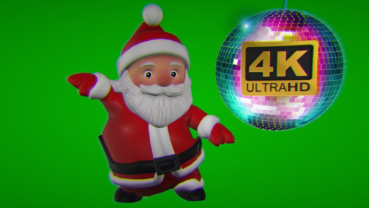 Disco Dancing by Santa Claus Green Screen Animation [NO COPYRIGHT ...