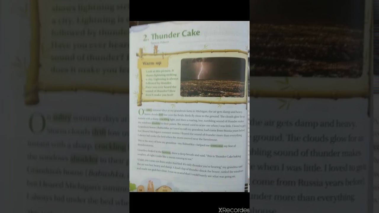 Grade 5 # ENGLISH # CH 2- THE THUNDER CAKE. - YouTube