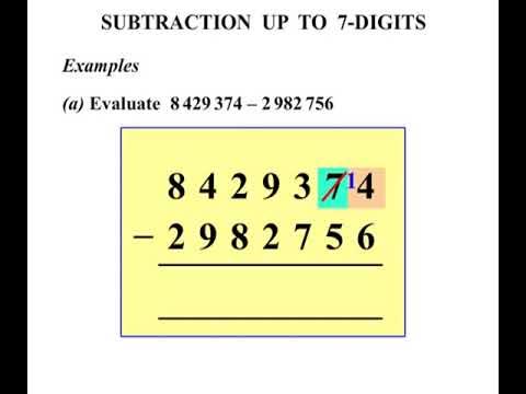 Addition up to 7-digits. - YouTube