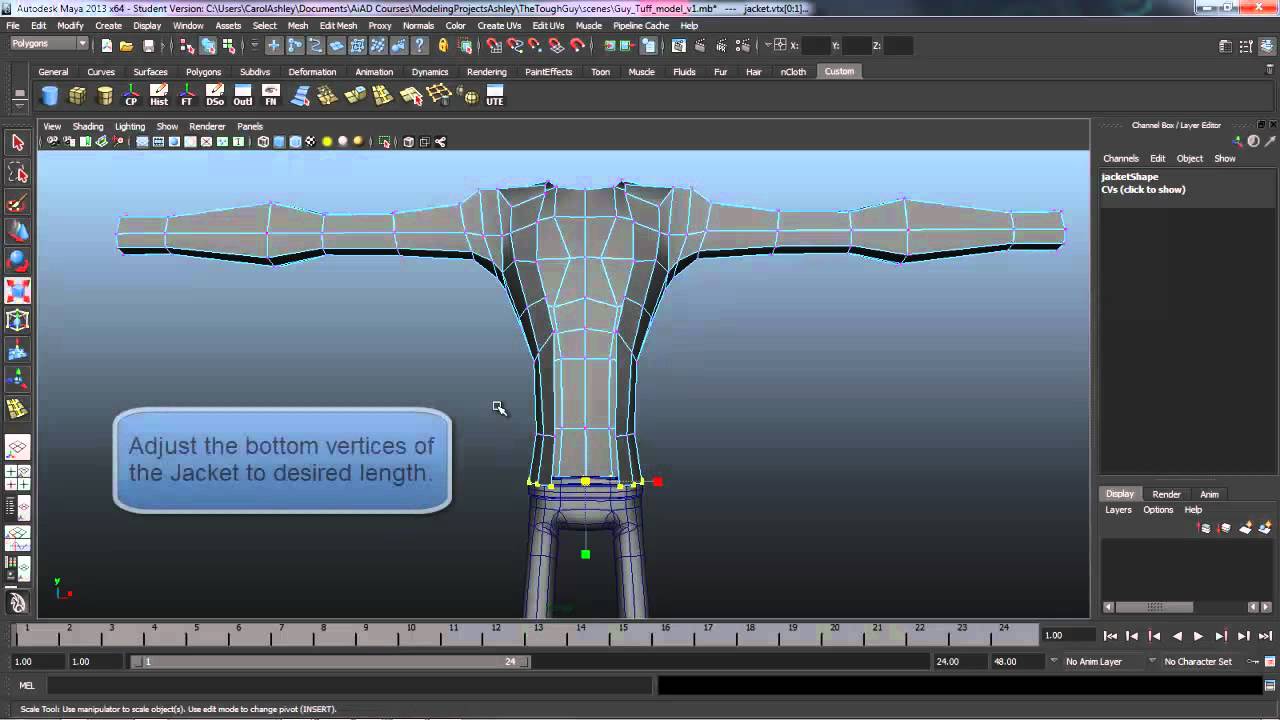Modeling a Jacket in Maya 2013 - YouTube