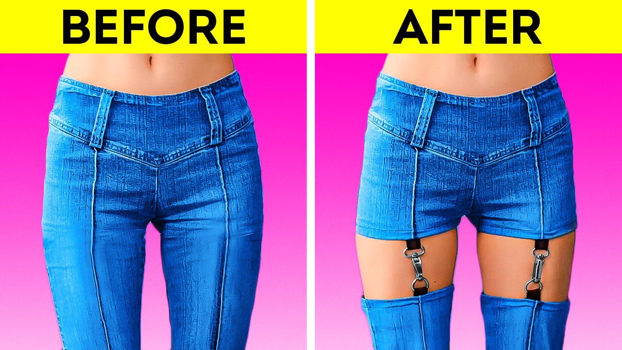 Clever Ways To Upgrade Your Old Clothes - YouTube