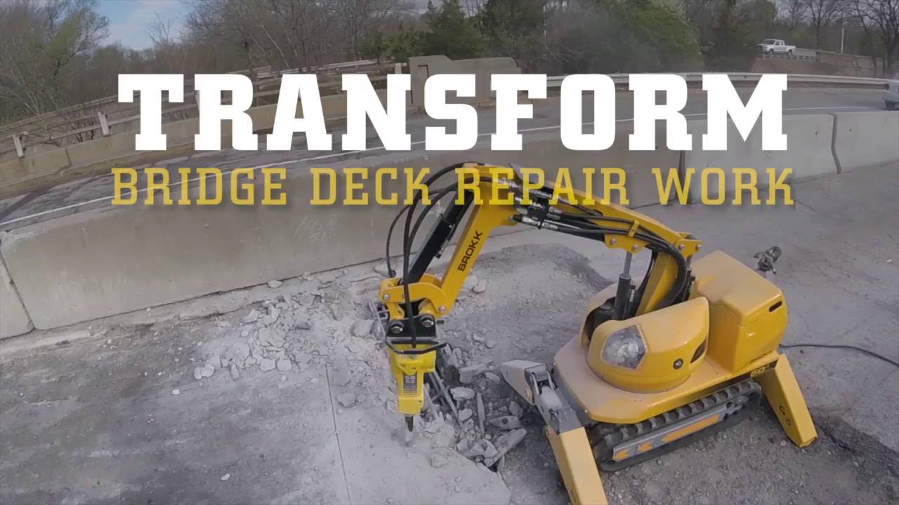 Break into bridge deck repair with Brokk - YouTube