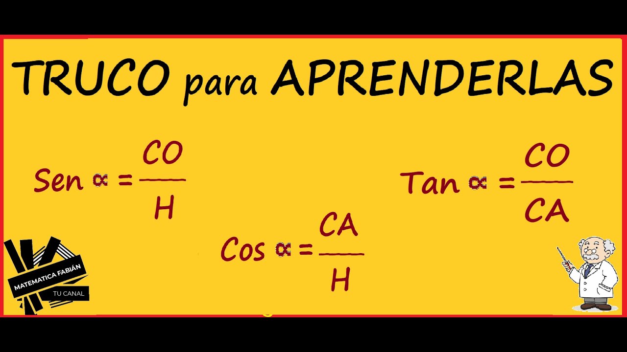 Cómo memorizar las RAZONES TRIGONOMÉTRICAS (Paso a paso) - YouTube