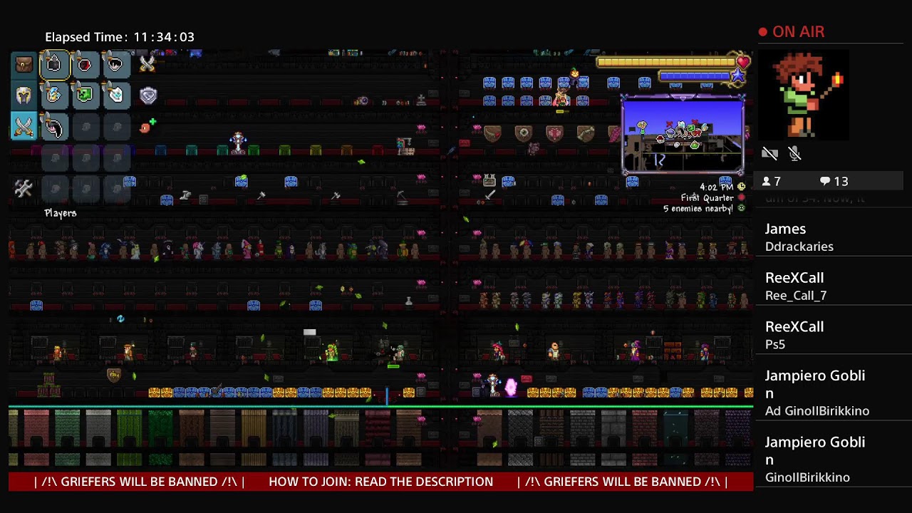 All Items World | 24/7 | PS4/PS5 | SERVER 1 | Terraria | - YouTube