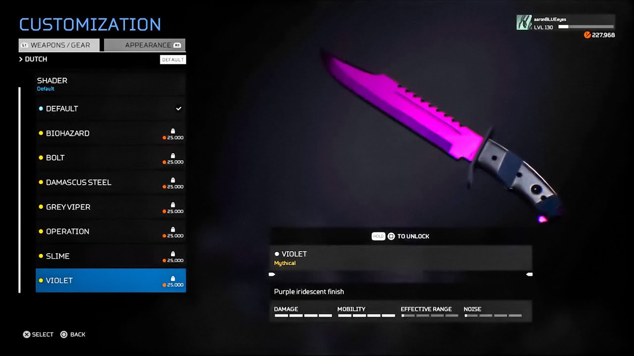 #Predator: Hunting Grounds | ALL Mythical Knife Shaders - YouTube