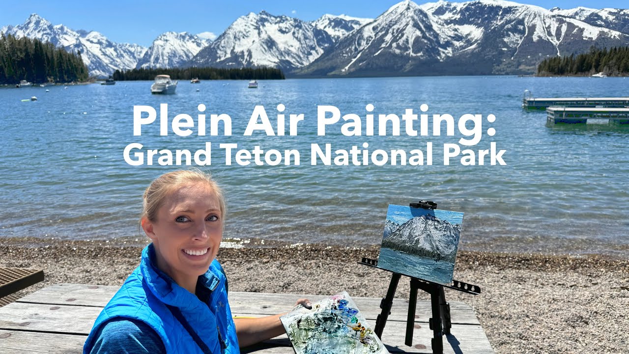 Plein air PALETTE KNIFE Painting in Grand Teton National Park, Wyoming ...