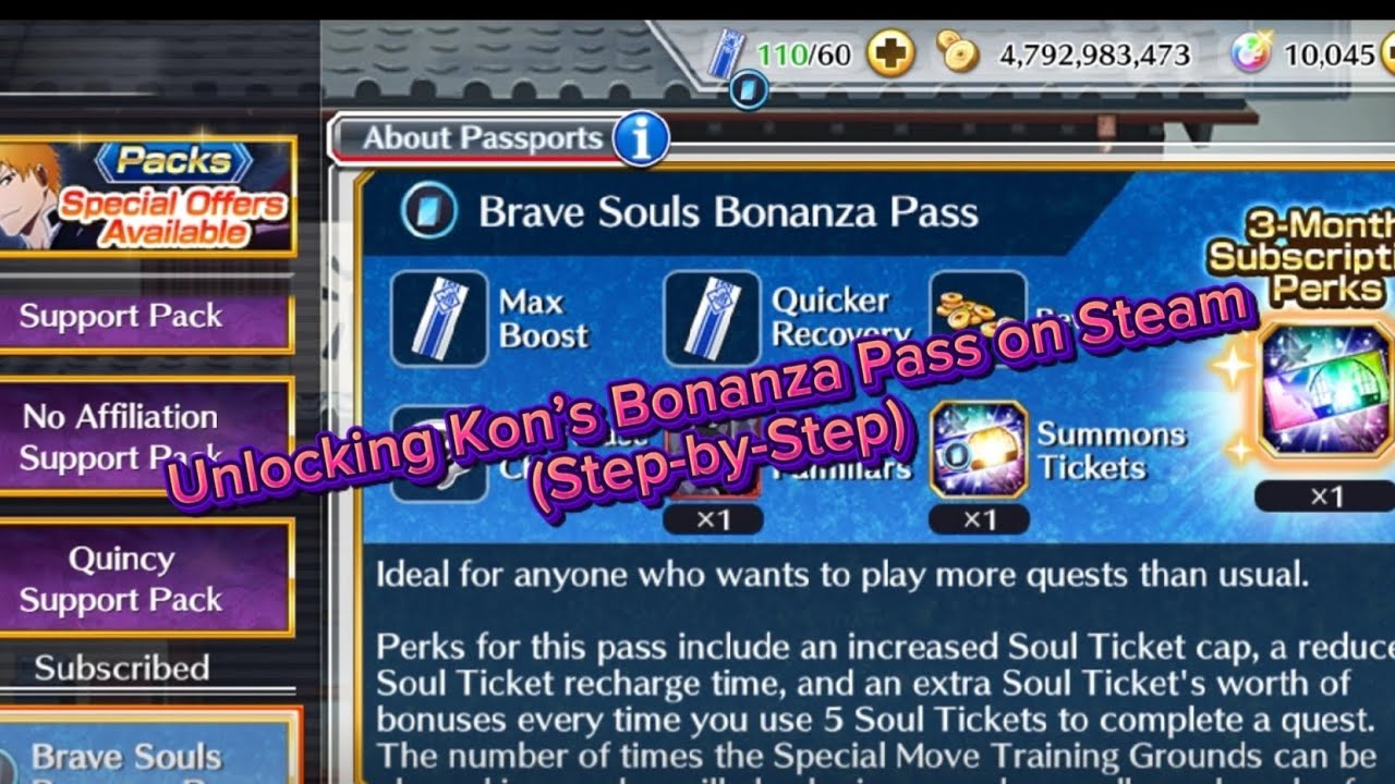 How to Get the Kons Bonanza Pass on Steam! Bleach: Brave Souls - YouTube