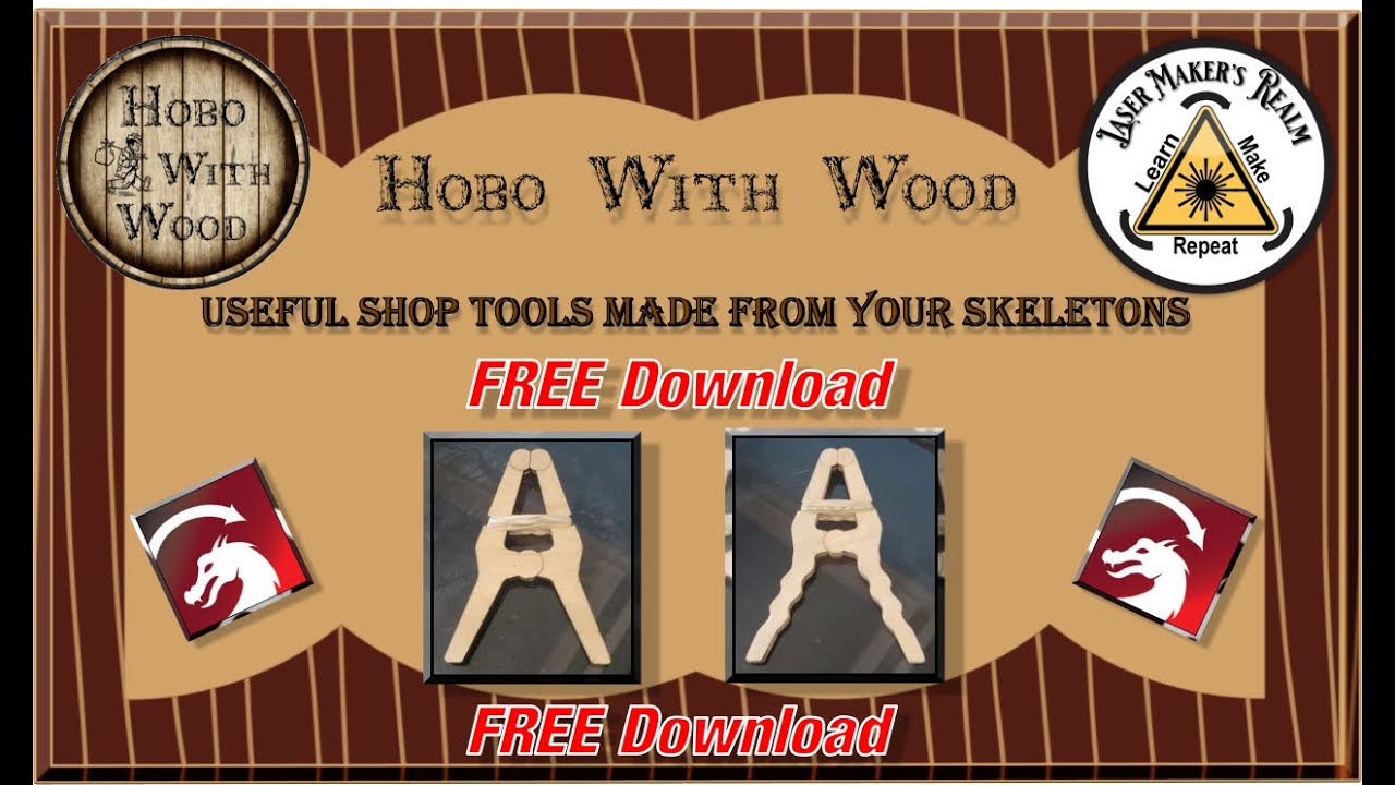 FREE Download For Laser Cut Shop Clamps - YouTube