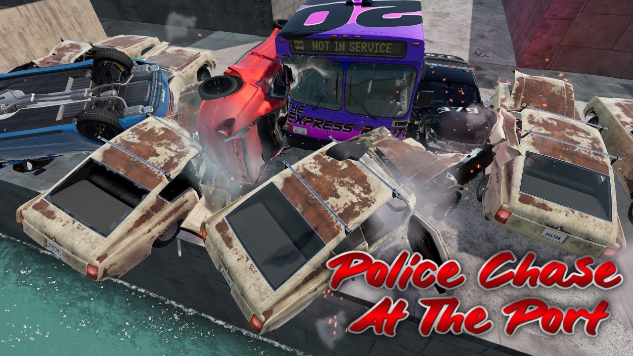 Police Chase at The Port - Police vs Car - Beam.NG Drive - YouTube